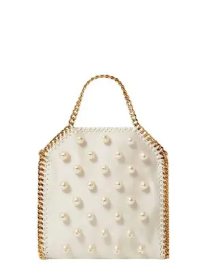 Stella McCartney Falabella Satin Shoulder Bag With Vegan Pearl Detail