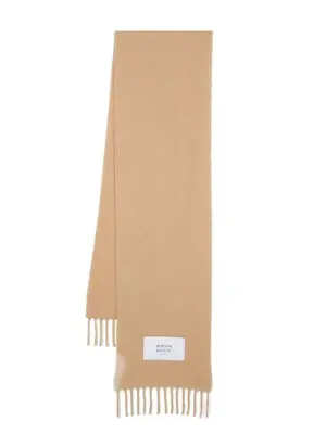 MAISON KITSUNE` Scarf With Application - Brown