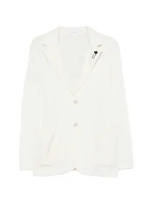 LARDINI Jacket With Floral Brooch