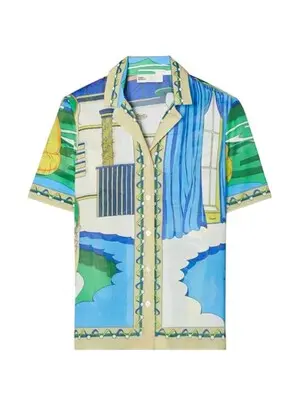 Casablanca Printed Shirt Blue
