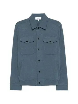 LARDINI Cotton Jacket With Buttoned Pockets - Blue