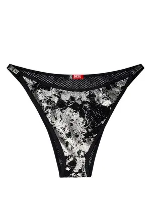 DIESEL X FENTY BY RIHANNA C-fishnet-string Thong - Black