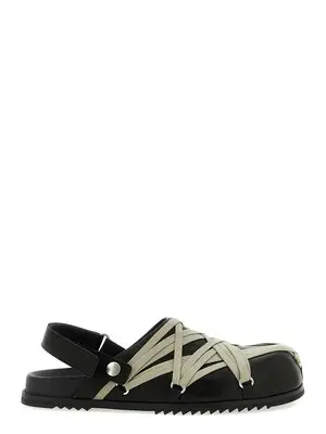 Rick Owens Megalaced Mule Leather - Black