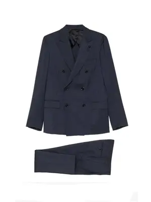LARDINI Double-breasted Suit Blue