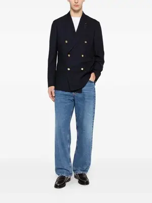 LARDINI Gold-tone Double-breasted Blazer