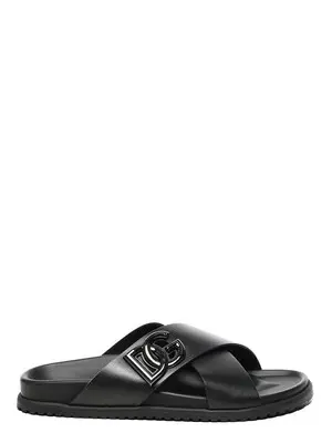 Dolce & Gabbana Calfskin Sandal - Black
