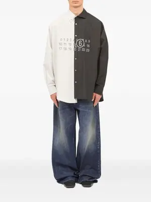 MAISON MARGIELA Two-tone Long-sleeved Shirt