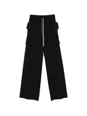 Rick Owens Cotton Drawstring Trousers - Black