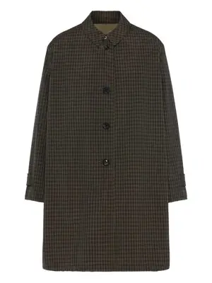 MAISON MARGIELA Buttoned Plaid Trench Coat - Green