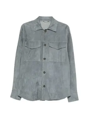 LARDINI Shirt With Pocket - Grey