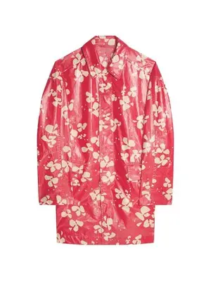 Dries Van Noten Printed Coat - Red