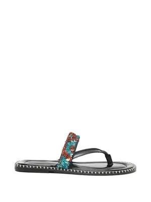 Dries Van Noten Sandals 00280-ws261-95 W. L.shoes Emb Q.0857 - Blue