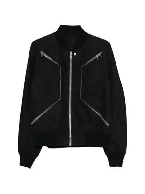 Rick Owens Zip-up Bomber Jacket - Black