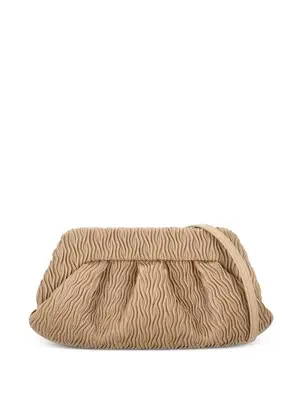 THEMOIRE Tia Clutch With Gathering - Nude & Neutrals