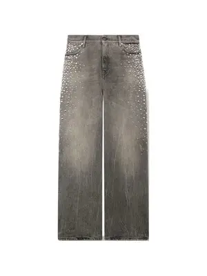 GOLDEN GOOSE Embellished Faded Denim Jeans
