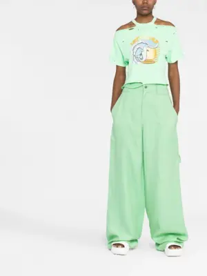 Stella McCartney Wide-leg Trousers - Green