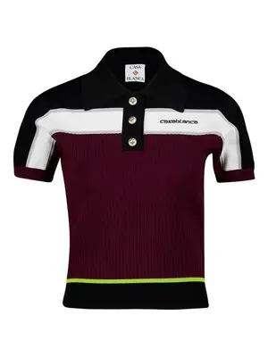 Casablanca Polo Shirt With Striped Detail - Multi