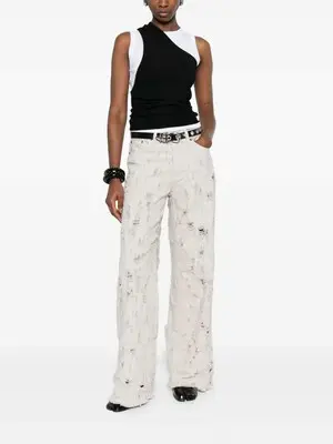 HAIKURE Distressed Wide Leg Jeans