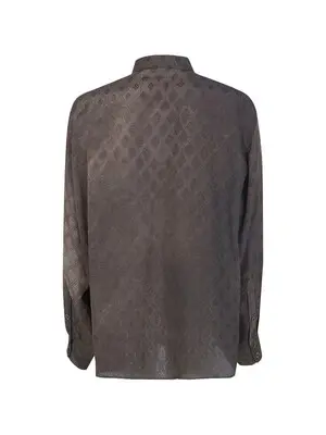 UMA WANG Diamond-patterned Button-down Shirt
