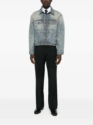 Balmain Monogrammed Denim Jacket