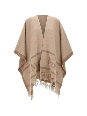 Brunello Cucinelli Fringed Poncho - Brown