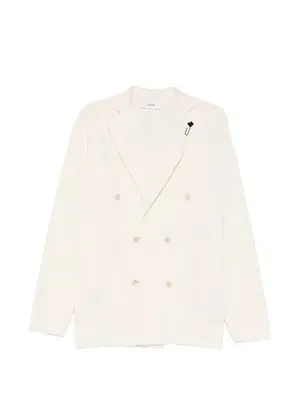 LARDINI Double-breasted Blazer - White