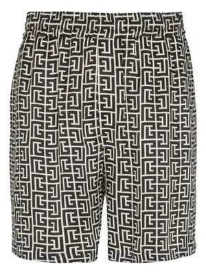 Balmain Monogram Shorts - Multi