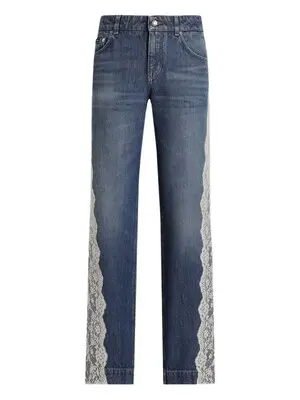 Dolce & Gabbana Lace Detail Jeans