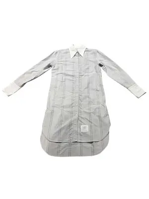 Thom Browne Striped Mini Dress - Grey