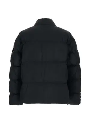 Stone Island Button-up Puffer Jacket - Black