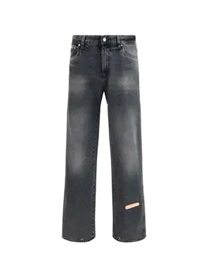 PDF Jeans With Graphic Patches - Blue