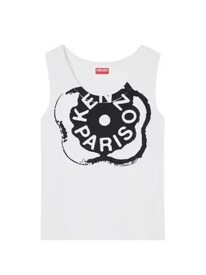 Kenzo Boke Flower 2.0 Ribbed Tank Top - White
