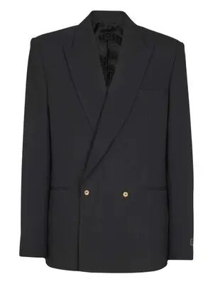 Balmain Double-breasted Wool Blazer - Black