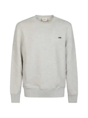 AUTRY Crewneck Sweatshirt With Embroidered Logo - Grey
