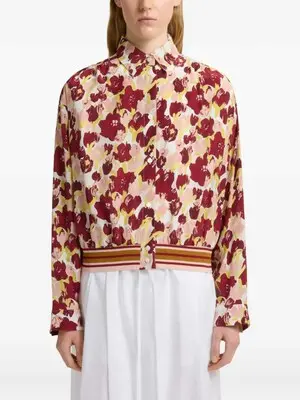 Marni Floral Striped Silk Shirt