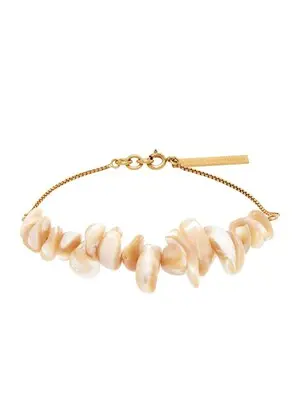 Dries Van Noten Beaded Bracelet In Brass - Metallic
