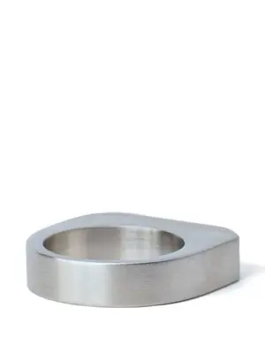 Rick Owens Brushed Rectangular Ring - Metallic
