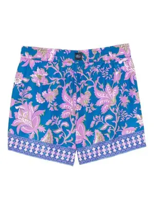 Etro Swim Shorts With Floral Print Trim