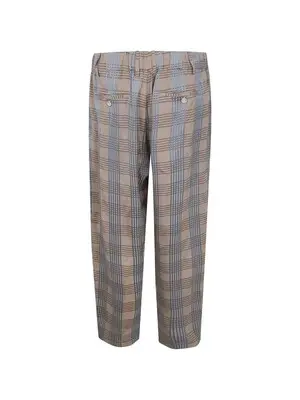 UMA WANG Tartan Drawstring Trousers
