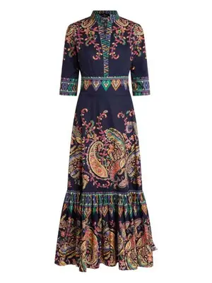 Etro Long Paisley Print Dress - Multi