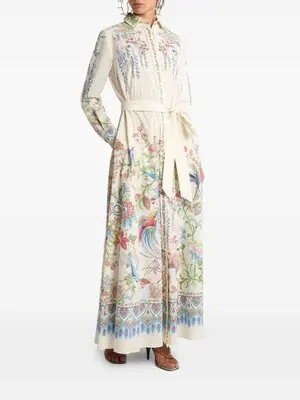 Etro Printed Long Sleeve Shirt Dress