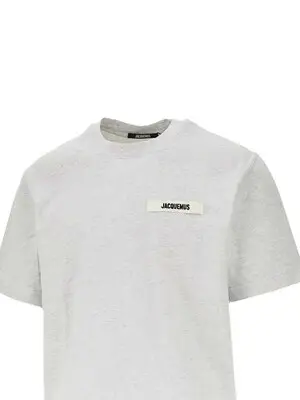 Jacquemus T-shirt With Grosgrain Logo Appliqu