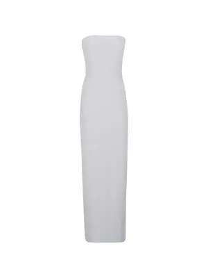 Norma Kamali Long Strapless Silk Dress