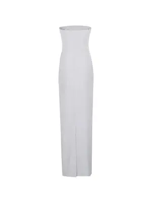 Norma Kamali Long Strapless Silk Dress