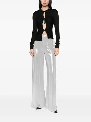Norma Kamali Bias Wide Leg Trousers - Metallic