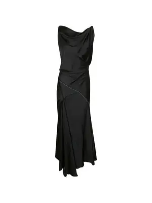 Victoria Beckham V-neck Midi Dress - Black