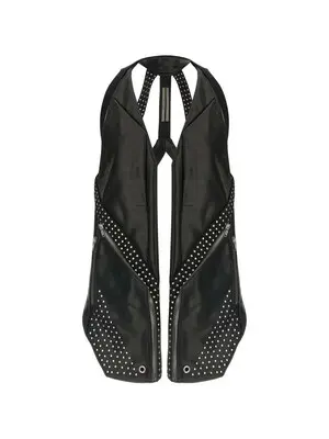 Rick Owens Temple Leather Vest - Black