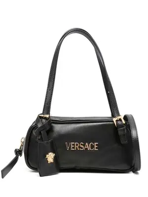Versace Mini Bag With Logo Plaque - Black