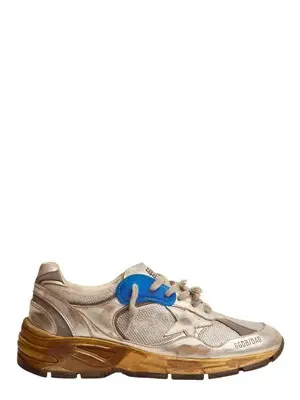 GOLDEN GOOSE Running Sole Sneakers With A Worn Effect - Metallic