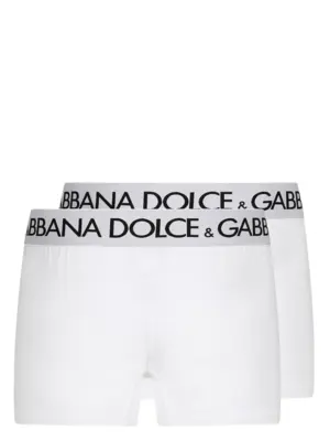 Dolce & Gabbana Set Of 2 Printed Boxer Shorts - White